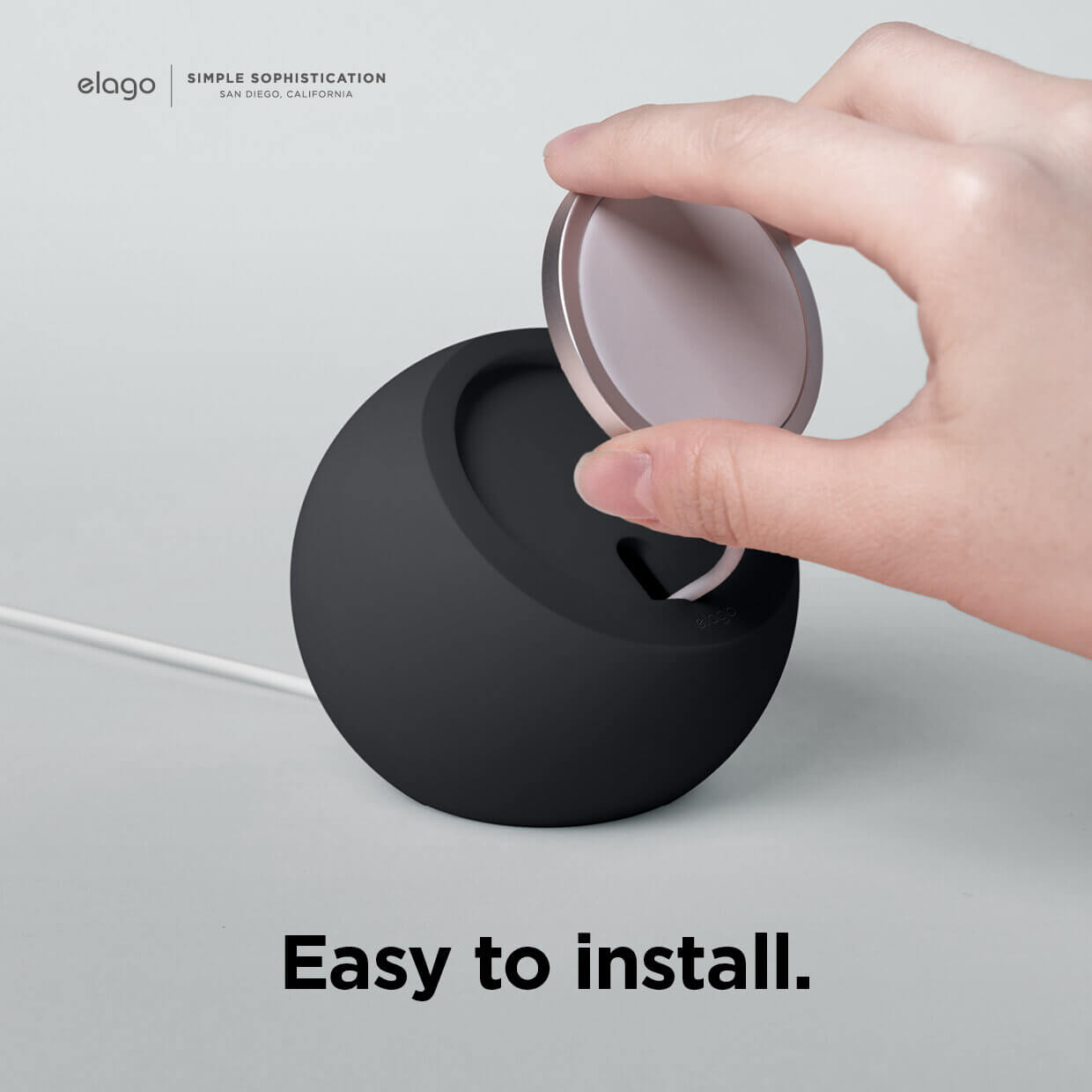 Elago MS2 Charging Stand for MagSafe - силиконова поставка за безжично ...