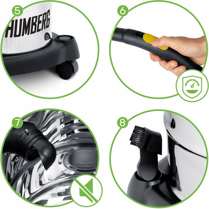 Многофункционална и практична прахосмукачка HM-401, множество филтри и ...