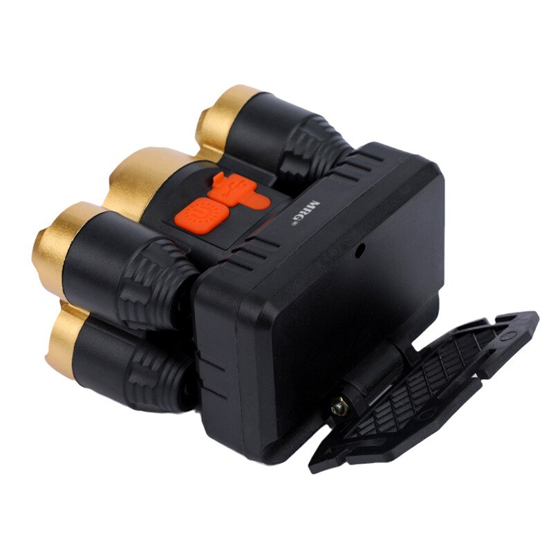 Lanterna Cap MRG MKJ6875, Reincarcabila, 5 Leduri, Usb, Negru - eMAG.ro