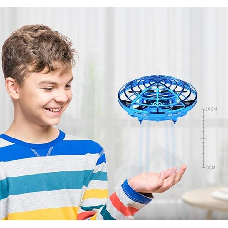 Mini drona OZN, disc zburator interactiv cu senzori infrarosu lumina ...