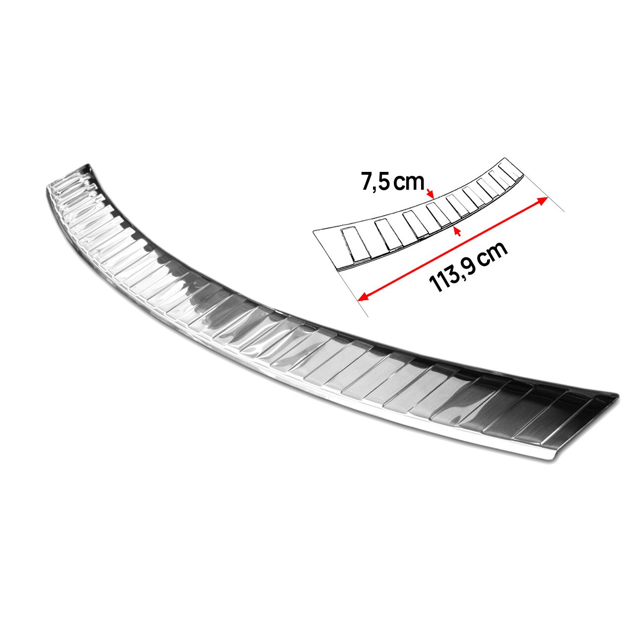 Ornament protectie portbagaj argintiu mat pentru compatibil cu VW ...