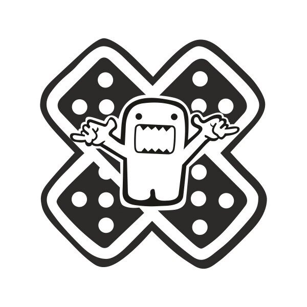 Sticker auto cu domo amuzant, 20cm, Culoare Neagra - eMAG.ro