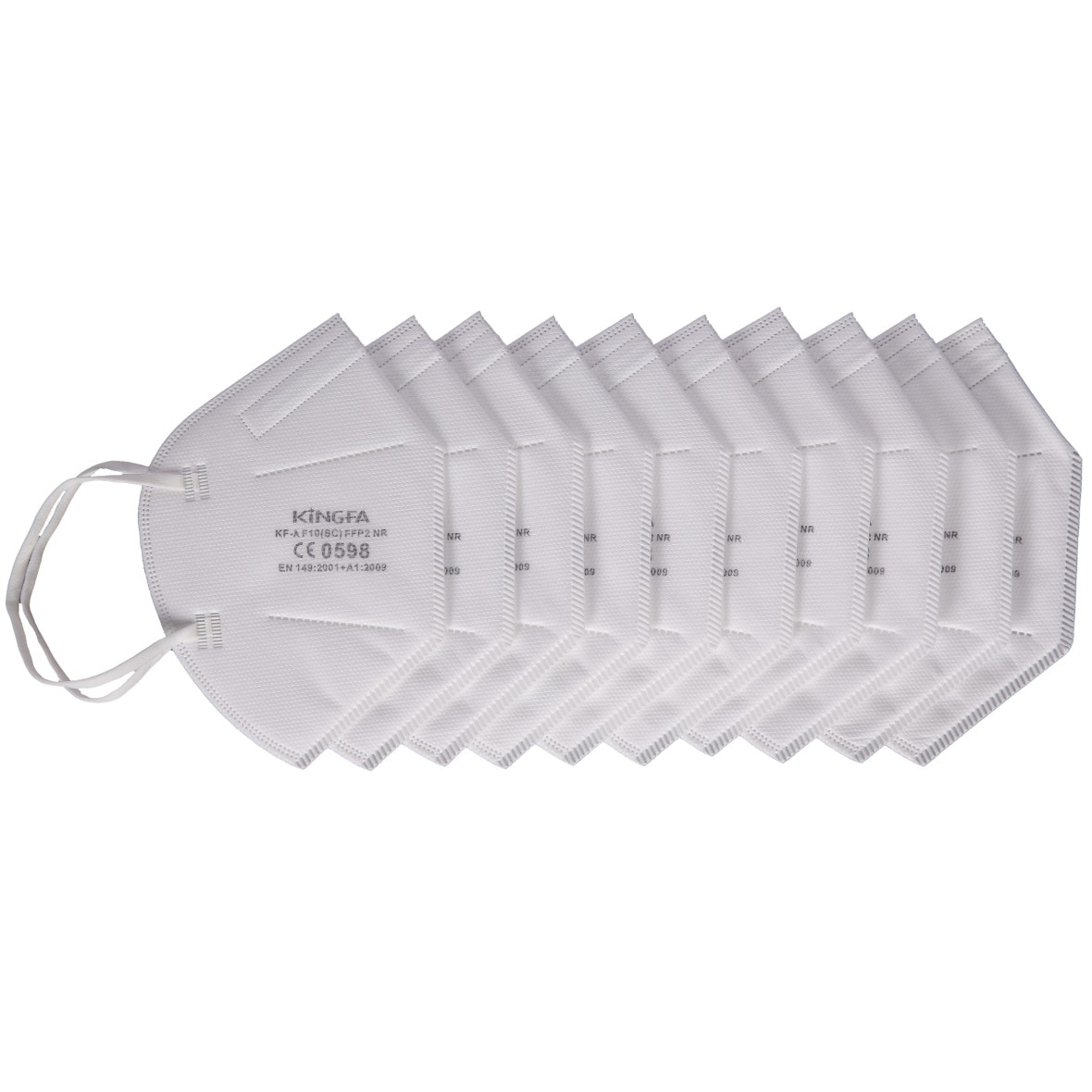Комплект предпазни маски KINGFA, FFP2, 5 слоя, 3D форма, 10 бр - eMAG.bg