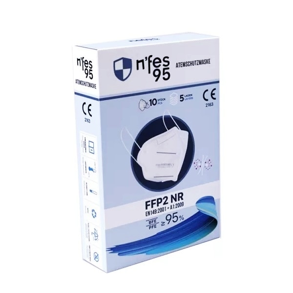 Set 10 masti FFP2 NR Nefes 95, ambalate individual, cu 5 straturi ...