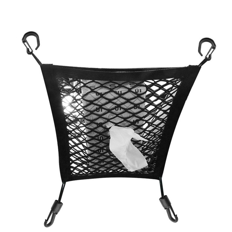 Plasa auto elastica cu buzunar de depozitare, neagra, 30cm x 25cm, AVR ...