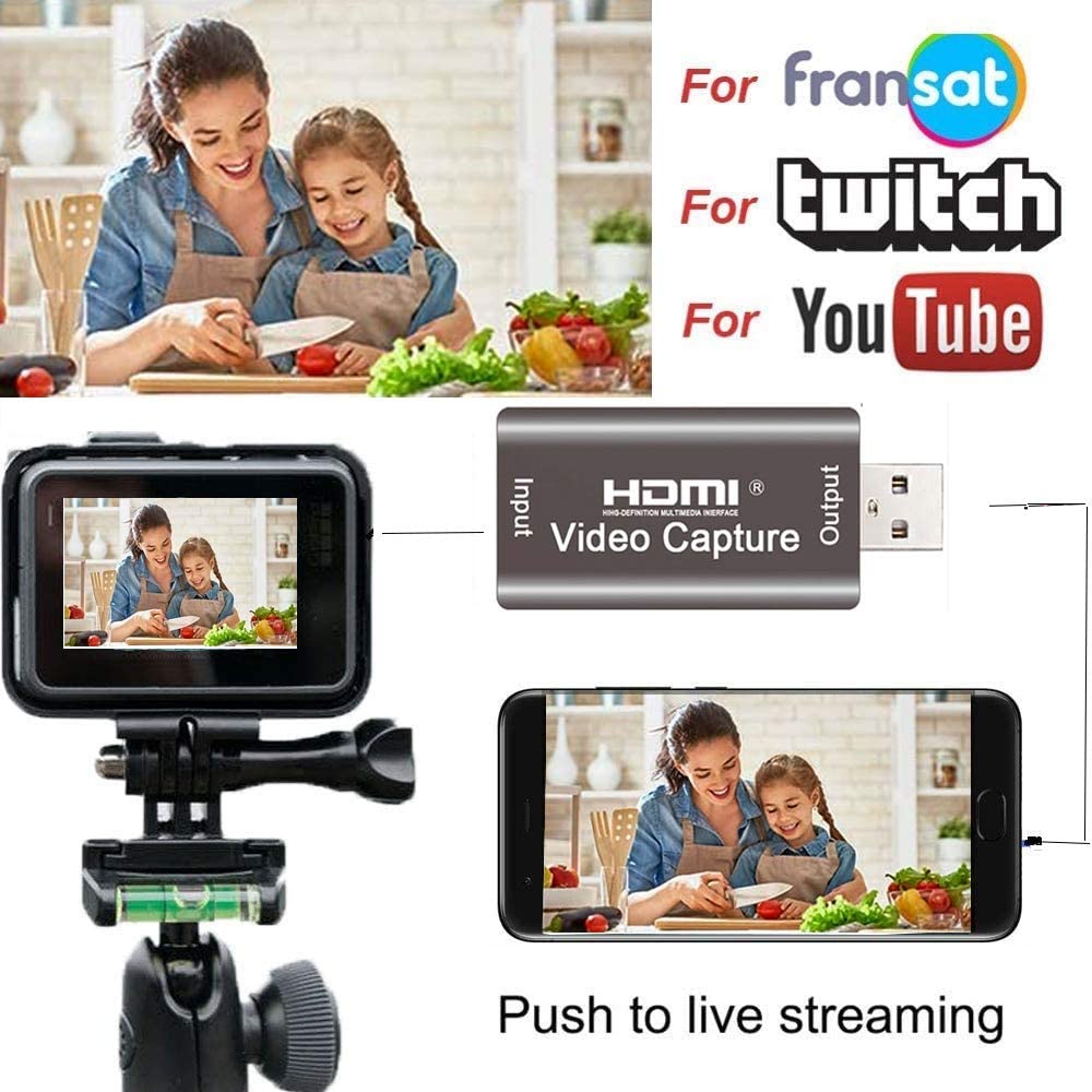 Placa captura Video Full HD/Audio HDMI, intrare HDMI 4k, iesire USB C ...