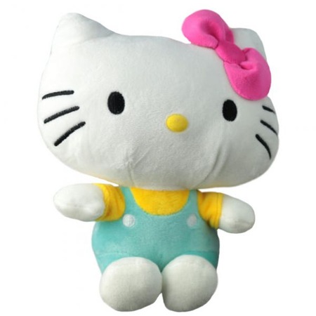 Jucarie de plus - Hello Kitty, verde, 22 cm - eMAG.ro