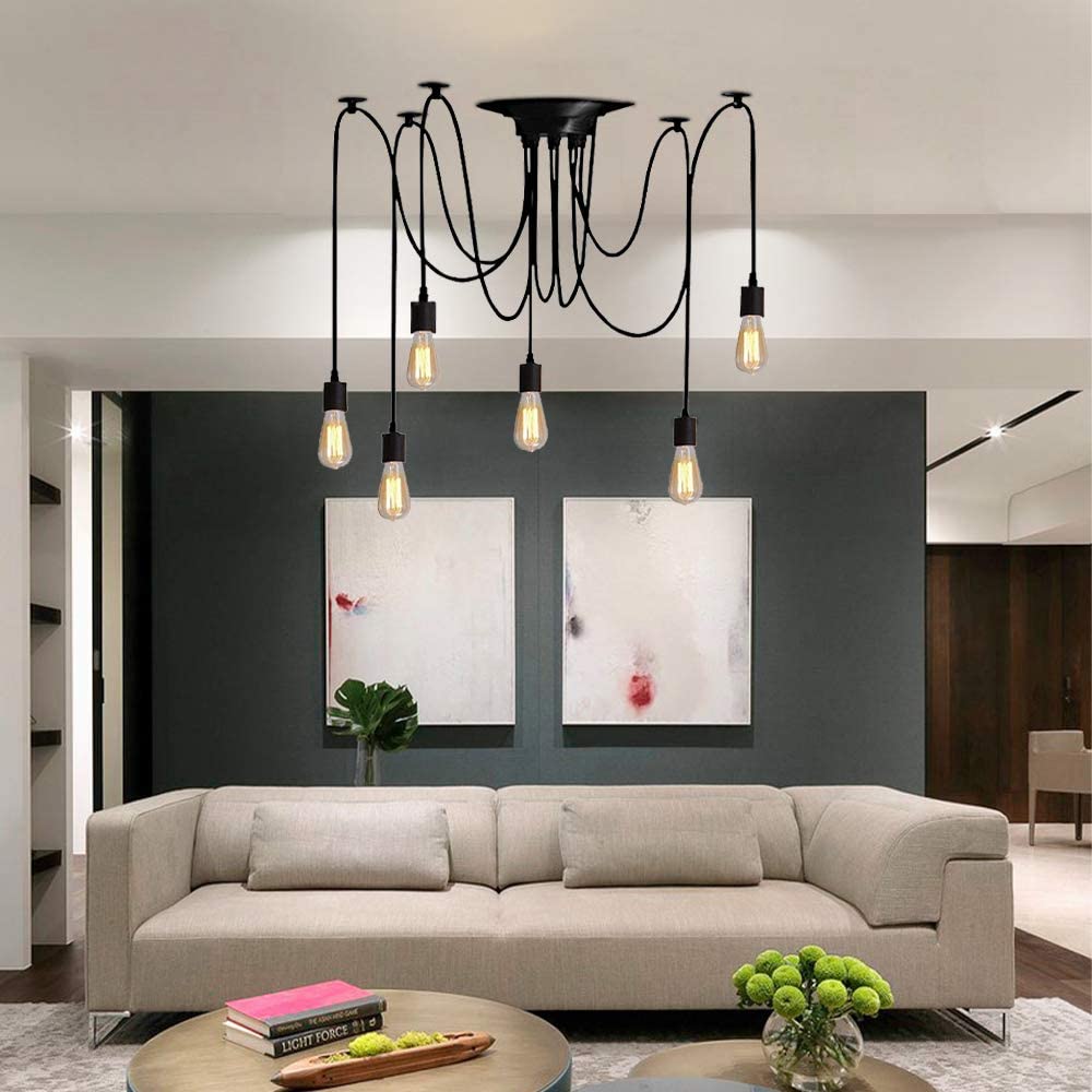 Lustra Toolight Spider, Plastic, 1.5 m, Negru - eMAG.ro