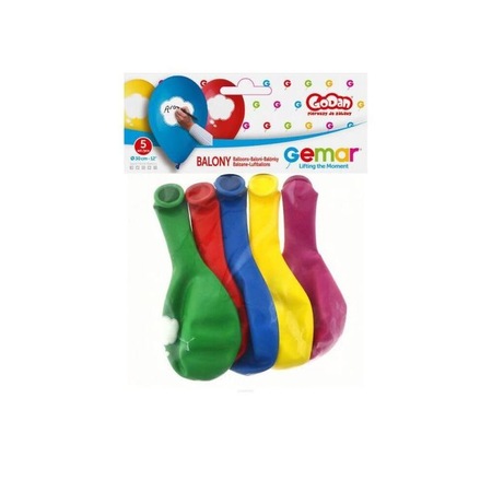 Pachet de 5 baloane colorate, care pot fi scrise - eMAG.ro