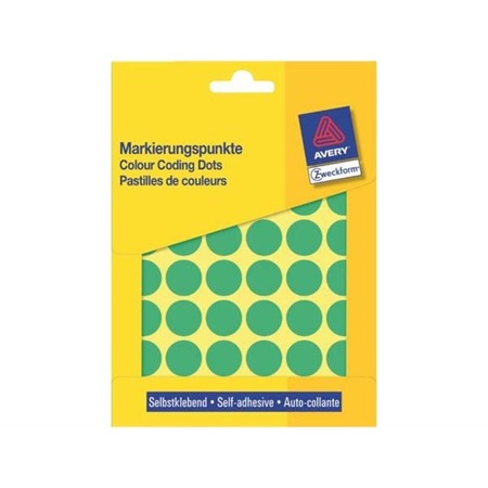Etichete Avery Zweckform 3376, buline verzi, diametru 18mm, pachet mare ...