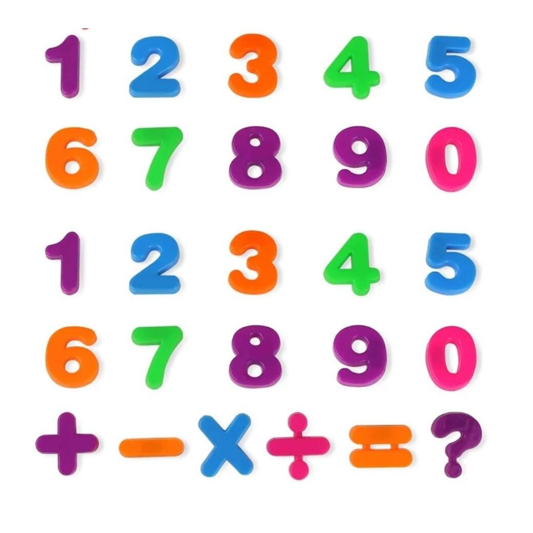 Set 52 de Piese Litere si Numere Magnetice Ideale pentru Tabla ...