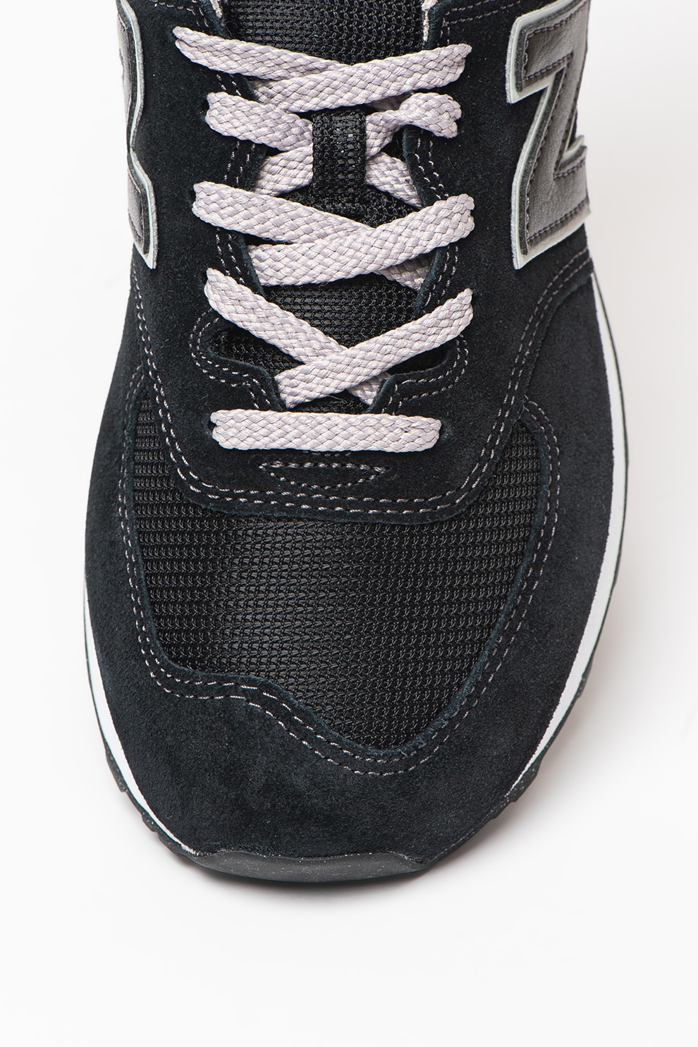 New Balance, Pantofi sport din piele intoarsa cu garnituri din plasa ...