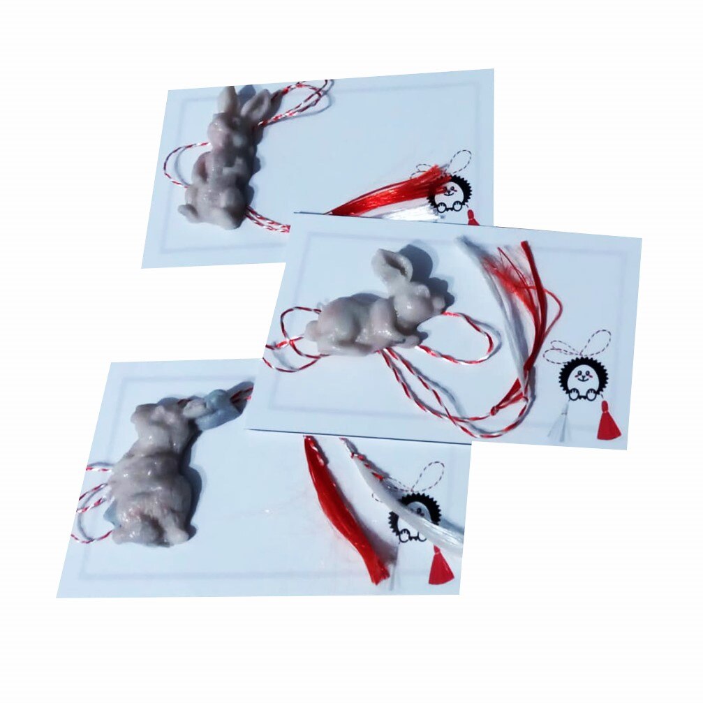 Set 3 martisoare MCF handmade Iepuras Coconas lut polimeric alb - eMAG.ro