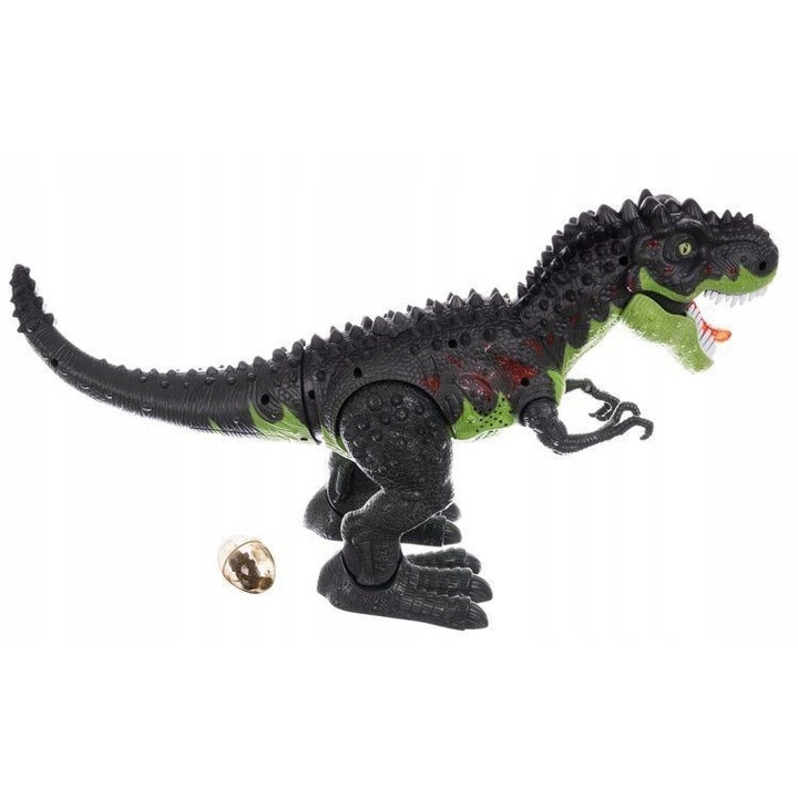 Set jucarii dinozauri, Zola®, 5 bucati, oua si pomi, T-rex cu efecte ...