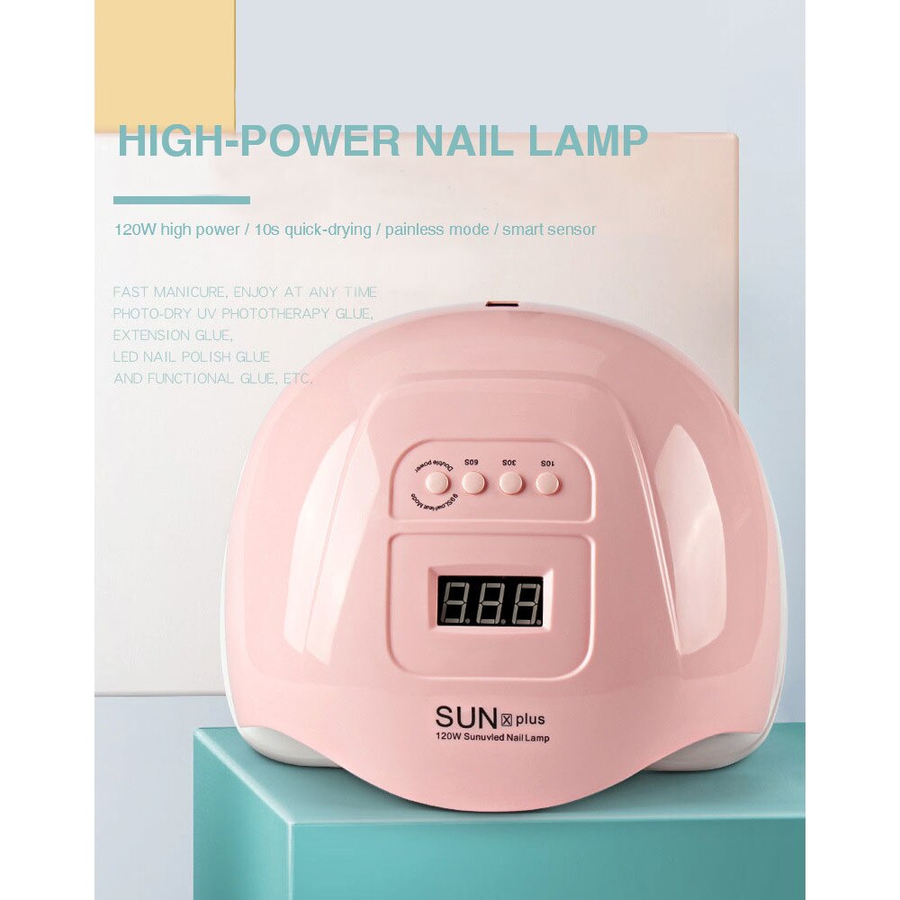 Lampa manichiura Sun X Plus, UV/LED, 120W, Roz - eMAG.ro