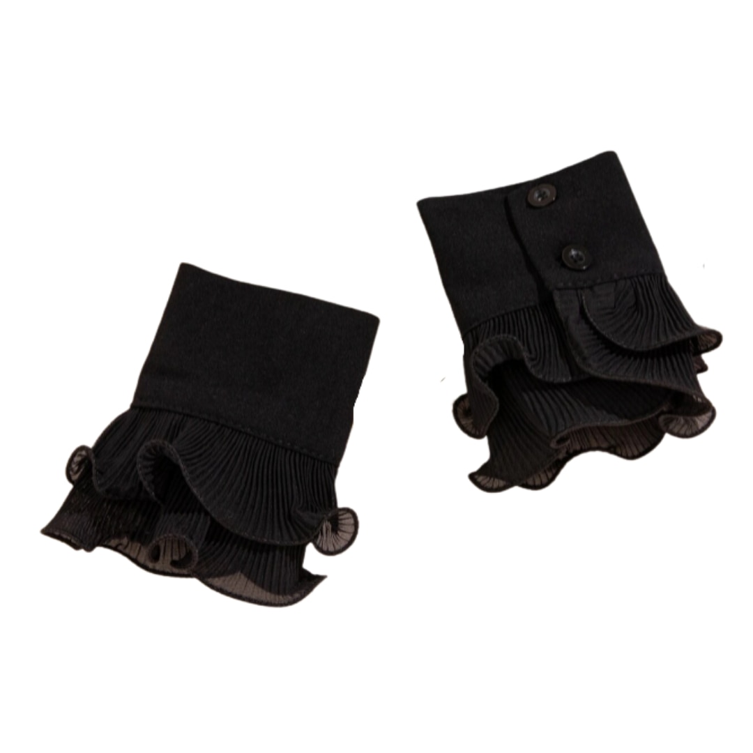 Maneci elegante, Detasabile, Voal, Marime universala, Negru - eMAG.ro