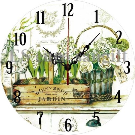 Ceas rotund din lemn cu diferite imagini 28012 - eMAG.ro