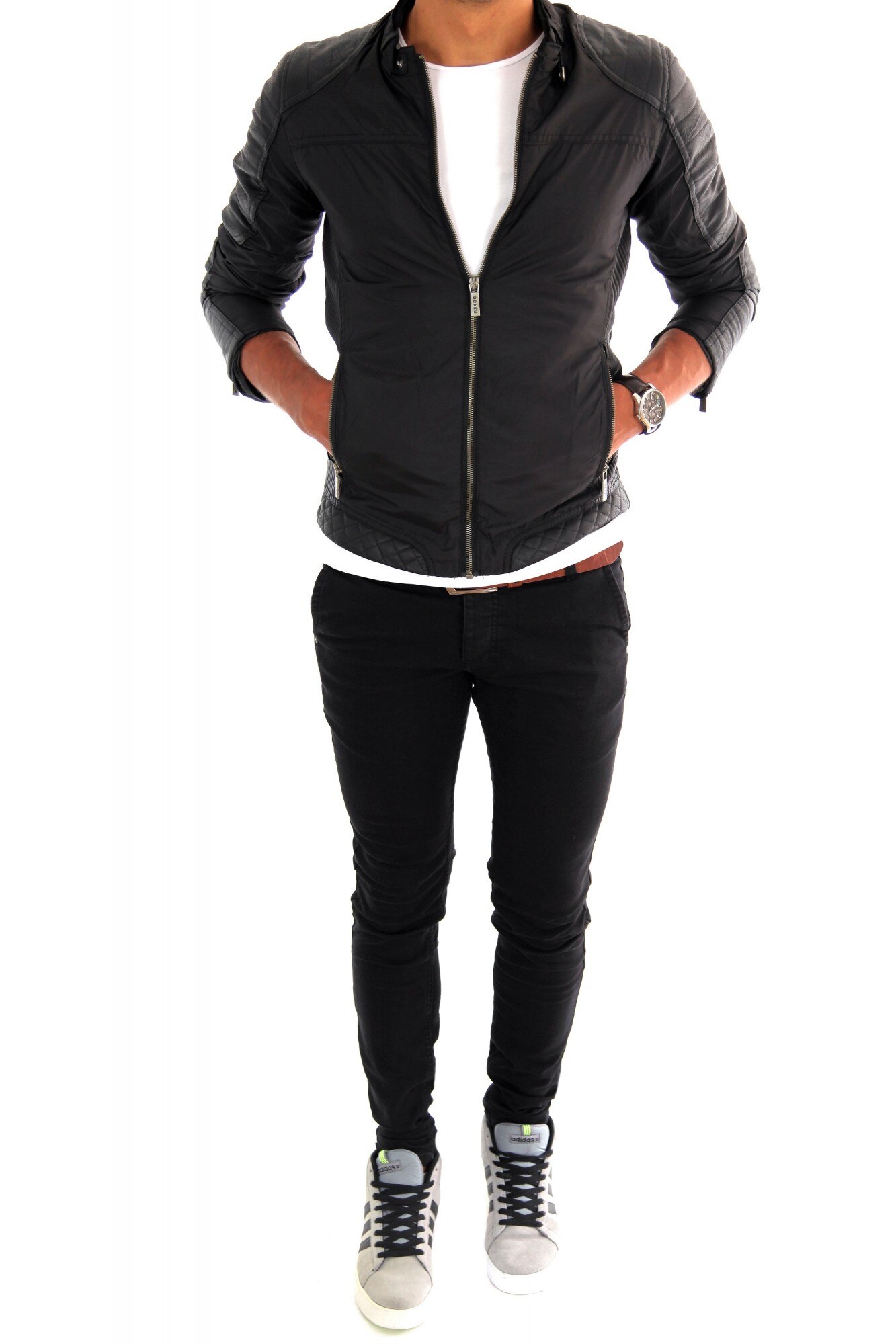 Geaca neagra de fas, pentru barbati, XL - eMAG.ro