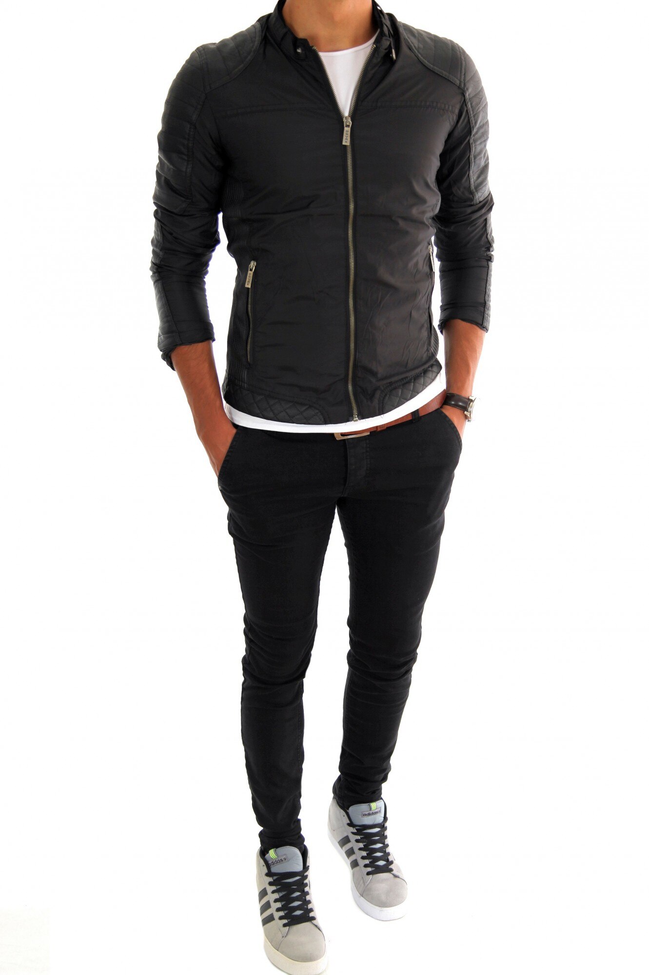 Geaca neagra de fas, pentru barbati, XL - eMAG.ro