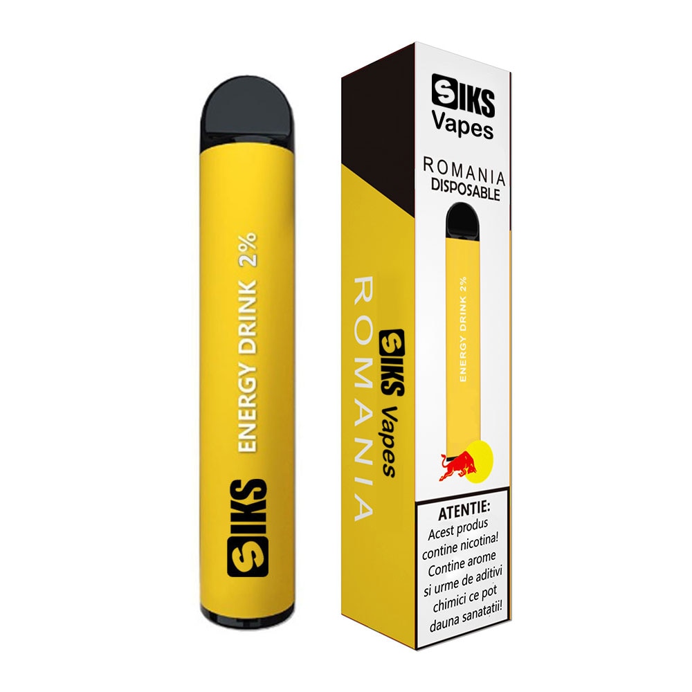 Tigara electronica de unica folosinta, 1500 Puff, 2% Nicotina, Energy ...