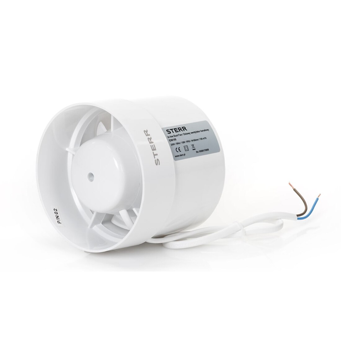 Fürdőszoba ventilátor, STERR, IDM100, Átmérő 100 mm, Fehér - eMAG.hu