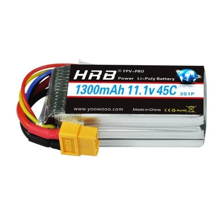 HRB 11.1V 1300mAh 90C 3S akkumulátor XT60 csatlakozó FPV Racing RC Quadcopterekhez - eMAG.hu