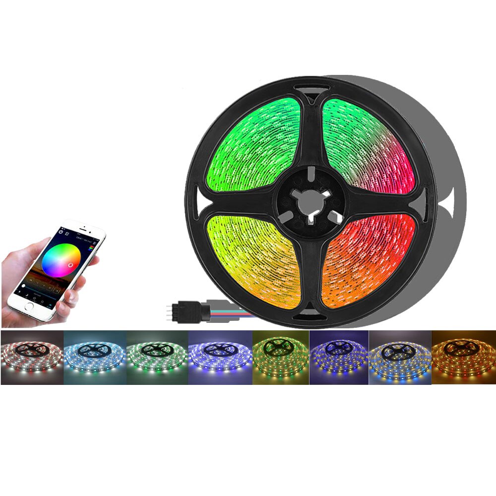 Kit Banda Led 5050 Rgb Siks® Wi Fi Interior Ip20 Control Din Telefon