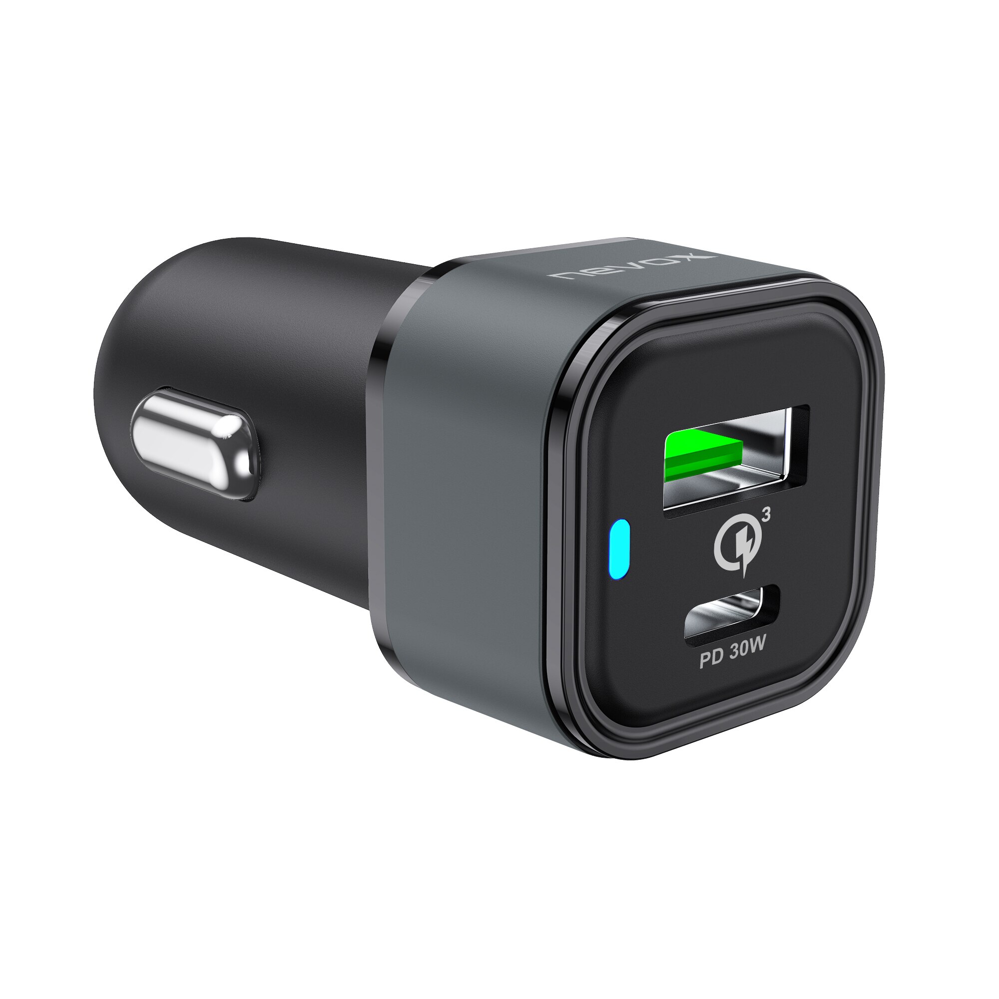 Incarcator Auto 48W NEVOX cu functie PD 30W si QuickCharge 3.0, USB ...