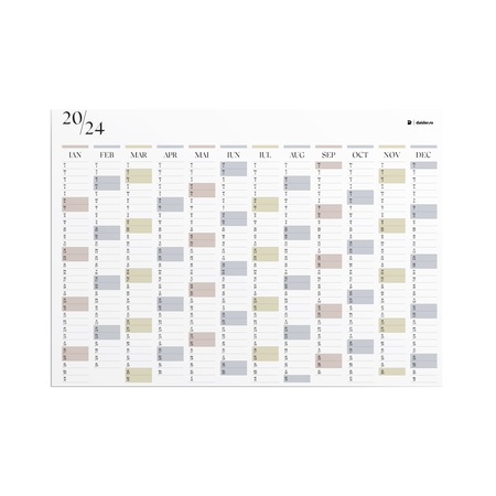 Planner de perete 2024 Colors, format A2 - eMAG.ro