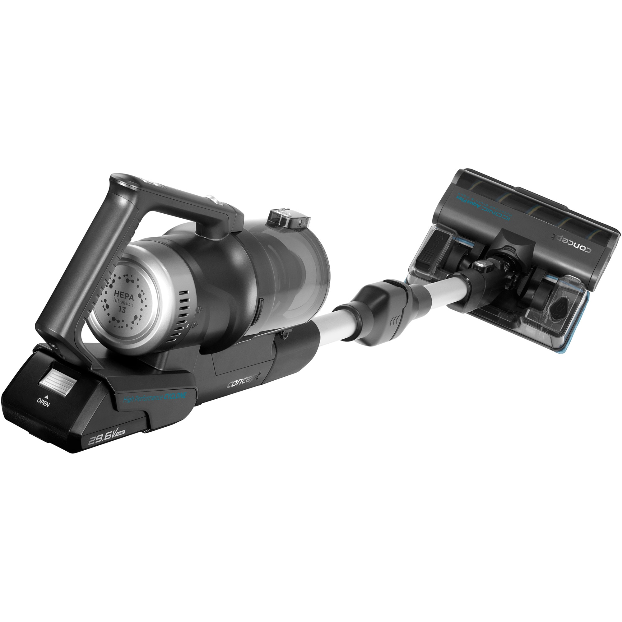 Aspirator Vertical Concept 3 in 1 VP6200 Aqua Flex, 29,6 V, motor BLDC ...