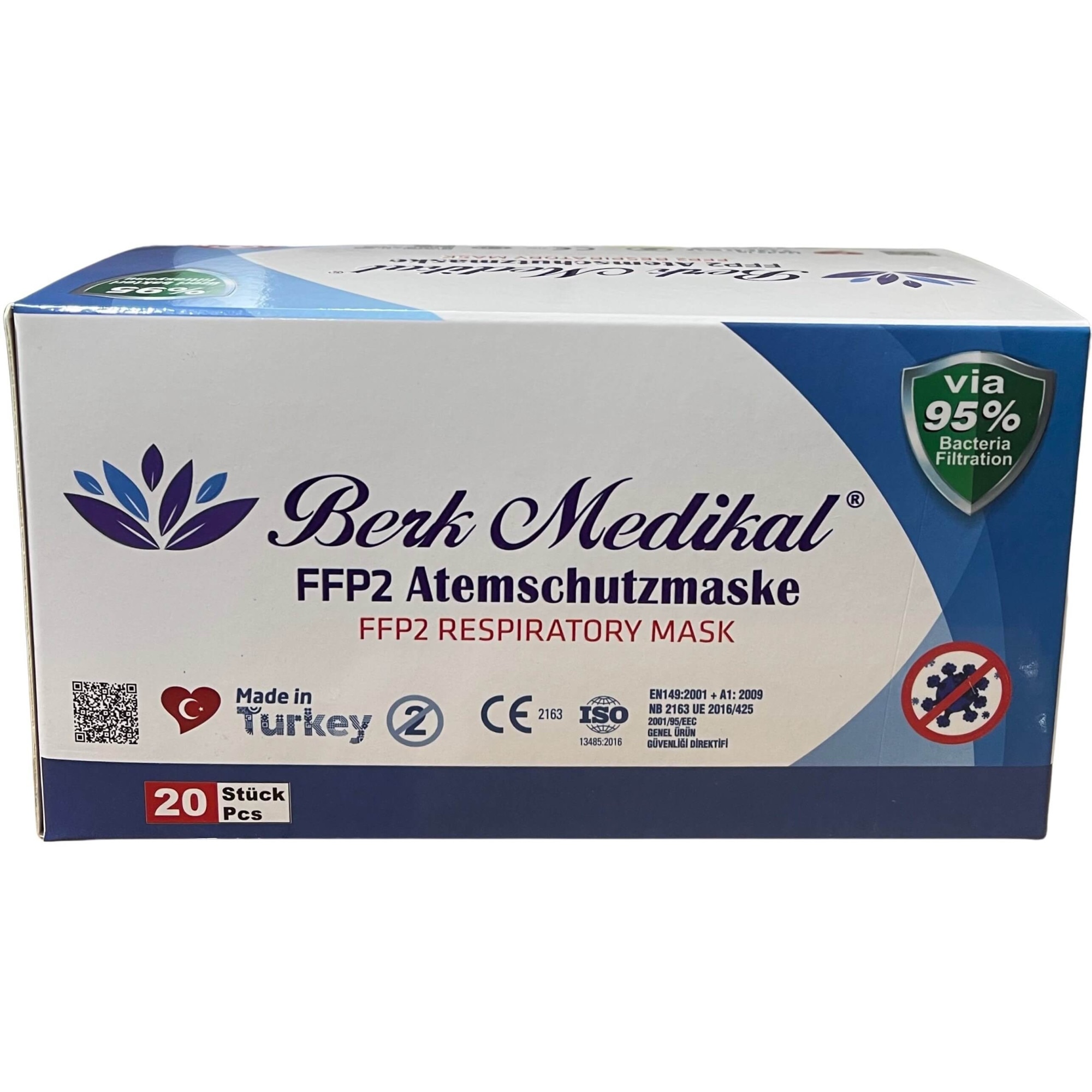 Set 100 bucati Masca de protectie faciala, de unica folosinta, FFP2 CE ...