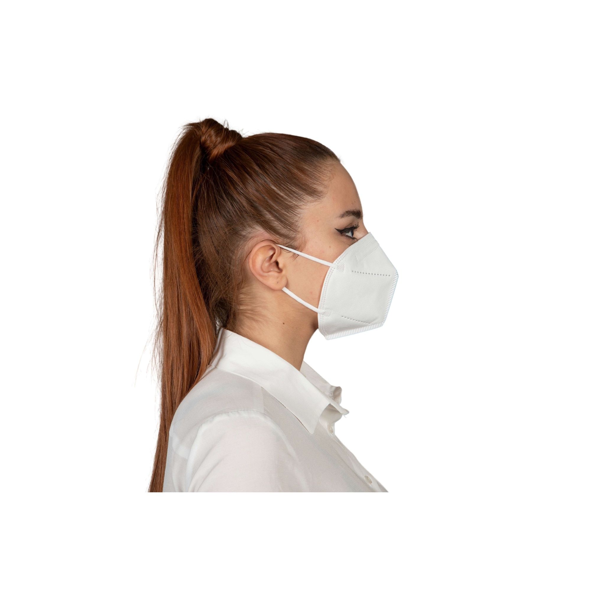 Set 100 bucati Masca de protectie faciala, de unica folosinta, FFP2 CE ...