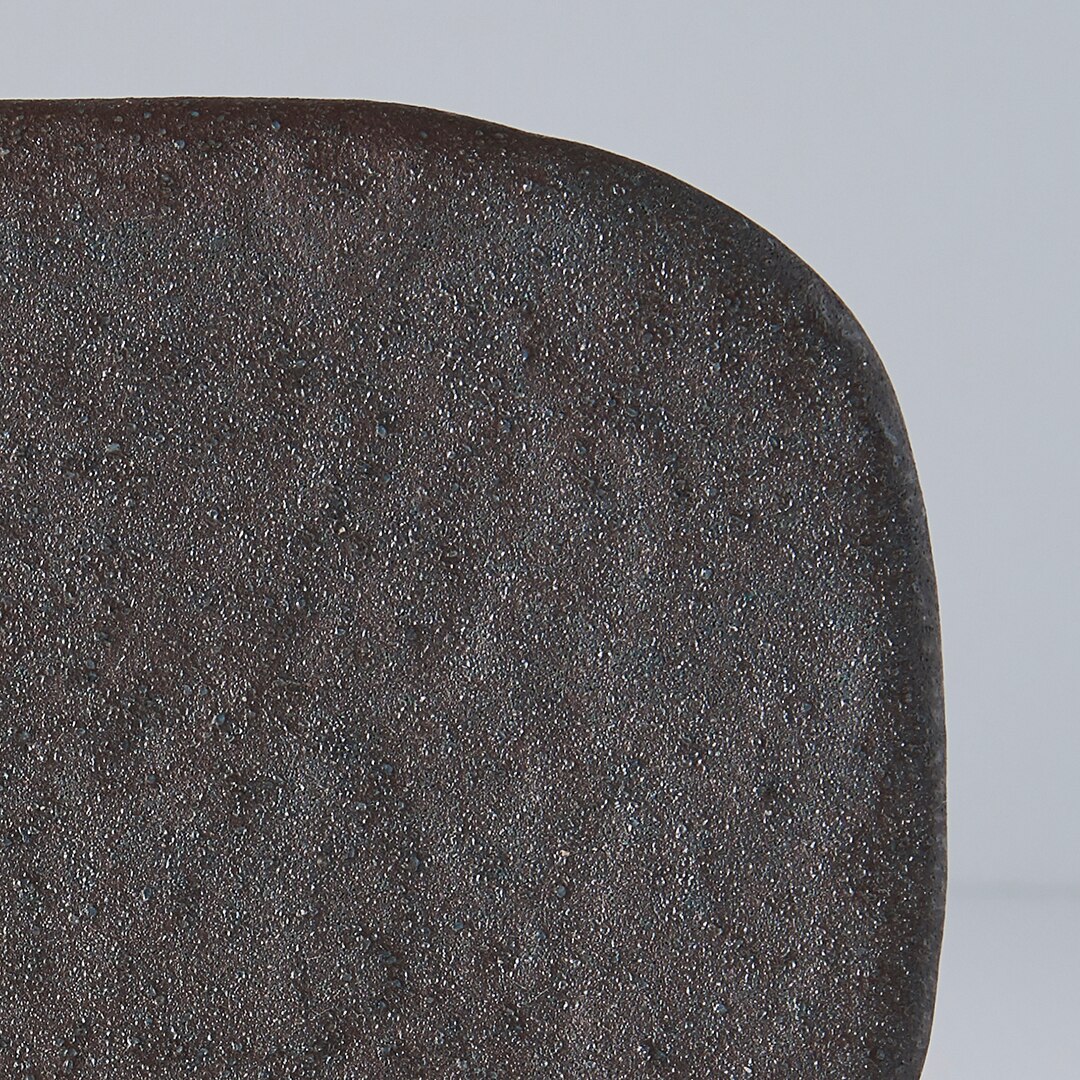 Farfurie Stone Slab, Mij, Ceramica, 22 x 13.5 x 1.8 cm, Negru/Maro ...