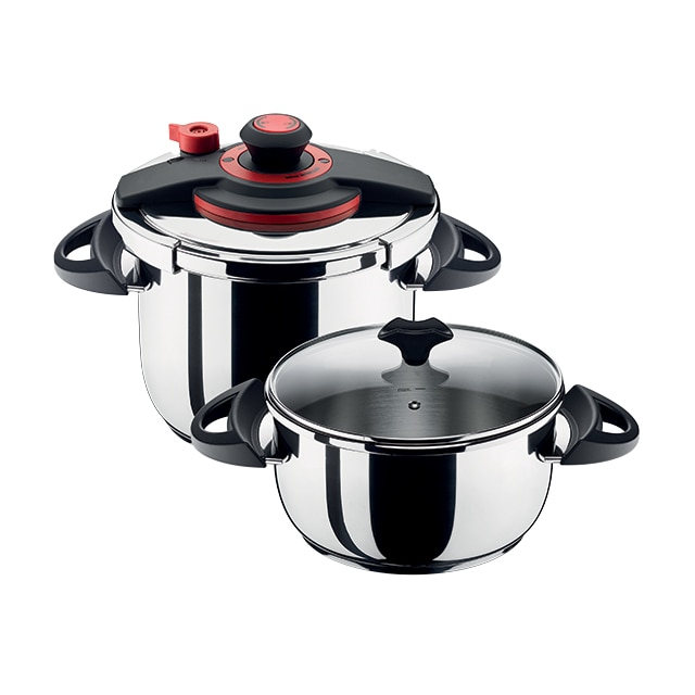 Комплект тенджери 2+2 части, Pyramis Optimum Plus, Неръждаема стомана ...