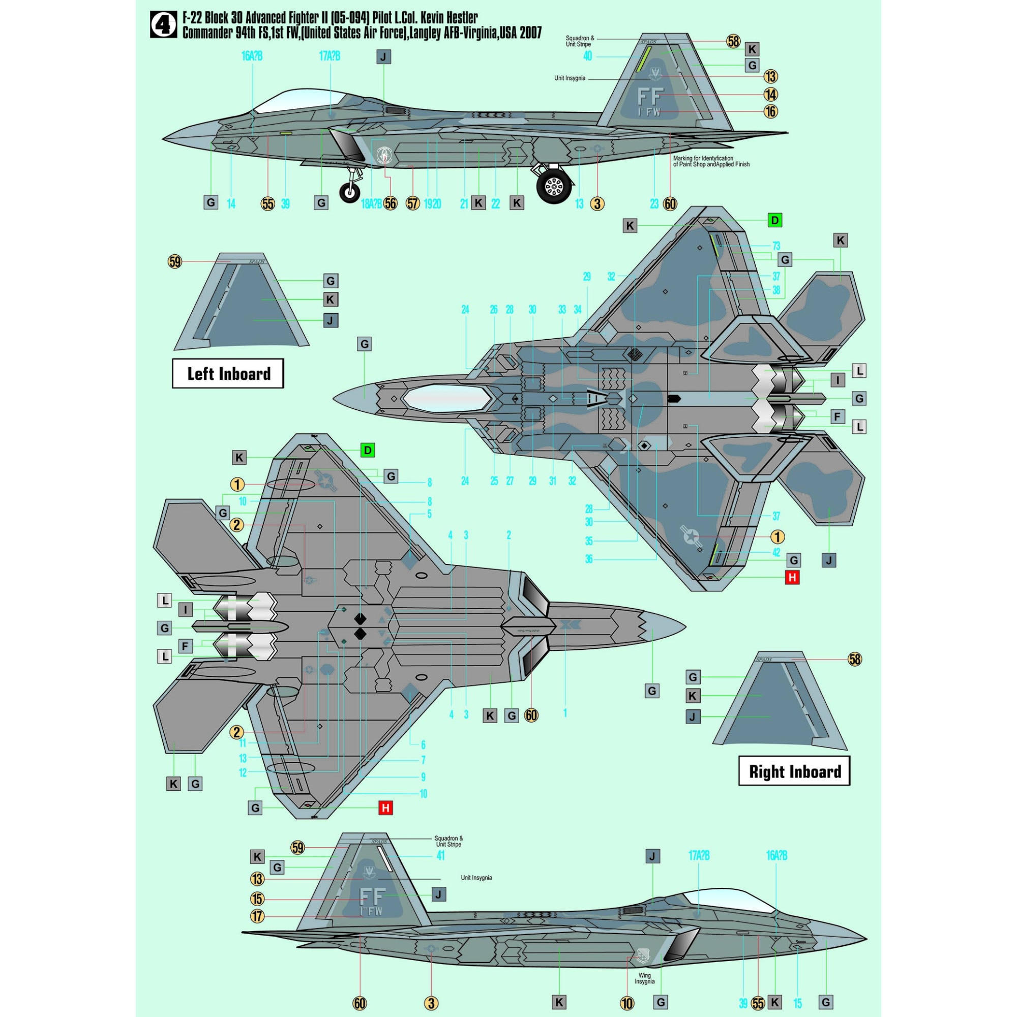 Macheta aeromodele de construit MisterCraft Lockheed Martin F-22 Raptor "Advanced Fighter" cu ...