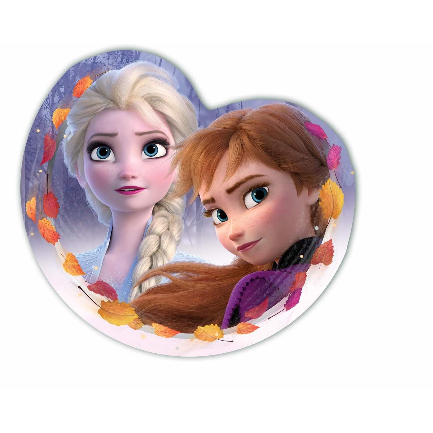 Perna forma inima Frozen, Anna si Elsa 35cm Multicolor - eMAG.ro