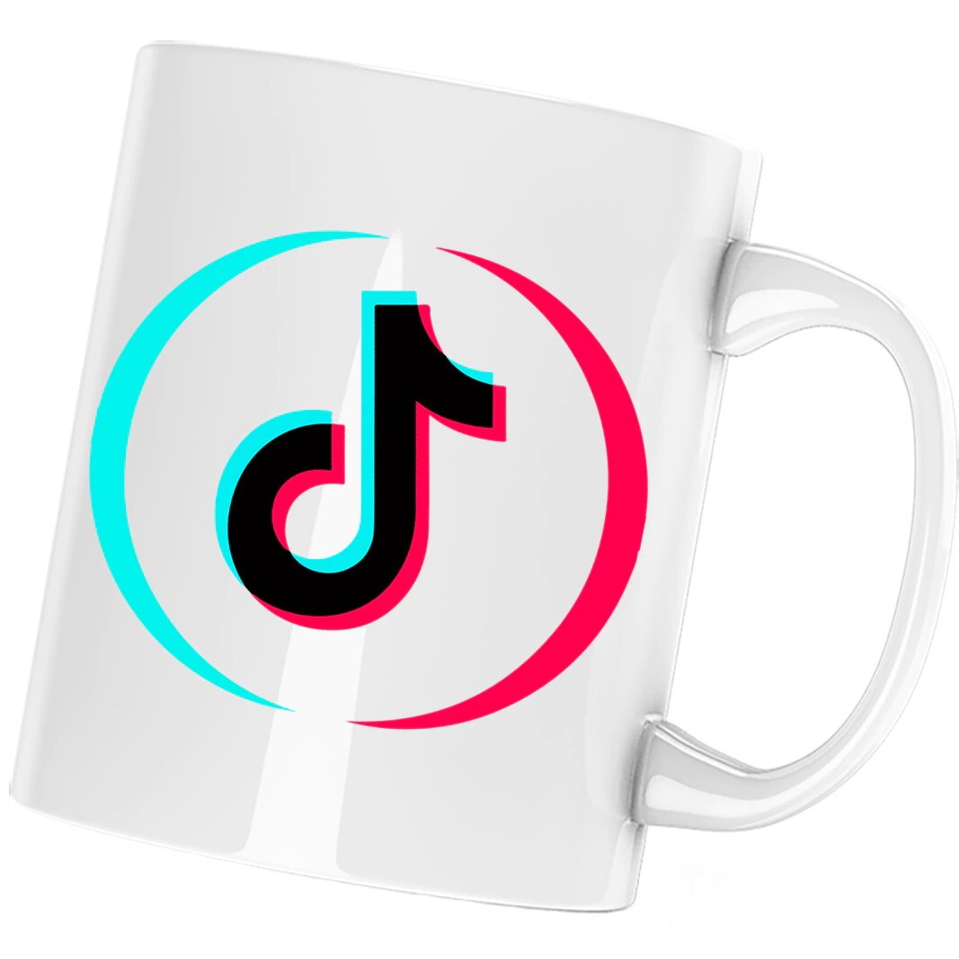 Cana personalizata ceramica alba "Tik Tok Round Logo", 330 ml - eMAG.ro