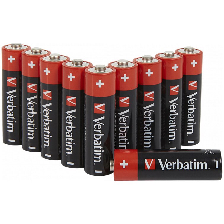 Baterii Verbatim, Alkaline, AA, 10 buc - eMAG.ro