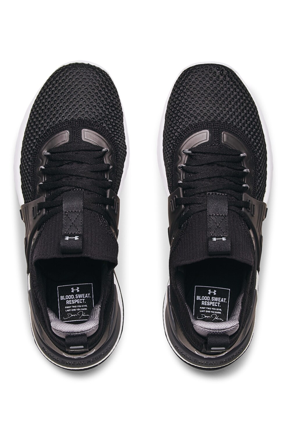 Under Armour, Обувки за бягане Project Rock 4, Бял, Черен, 9 - eMAG.bg