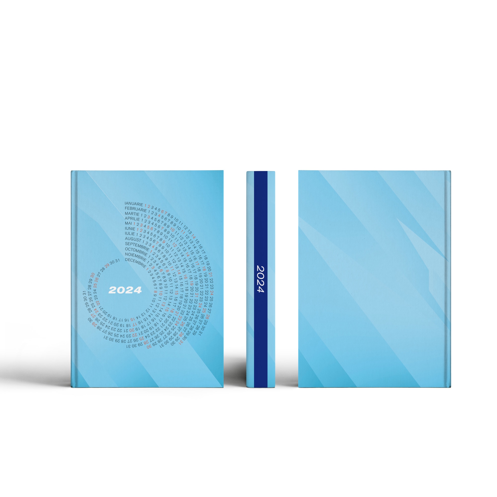 Agenda A5 datata zilnic, 2024, coperta model Blue Calendar - eMAG.ro