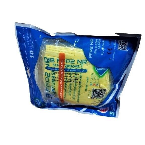 Set 10 buc Masca Protectie 5 Straturi FFP2, Galben, JB - eMAG.ro