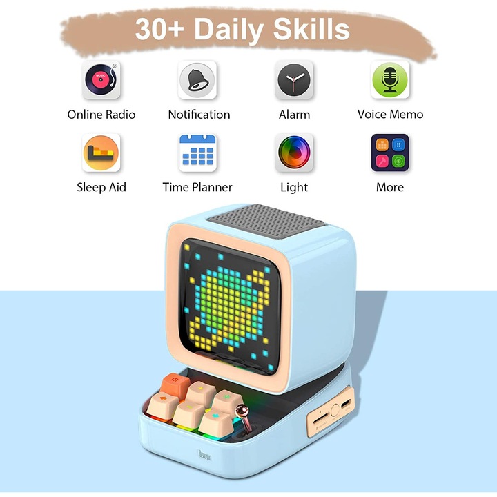 Boxa portabila Bluetooth Divoom DITOO, 10 W, Albastru - eMAG.ro