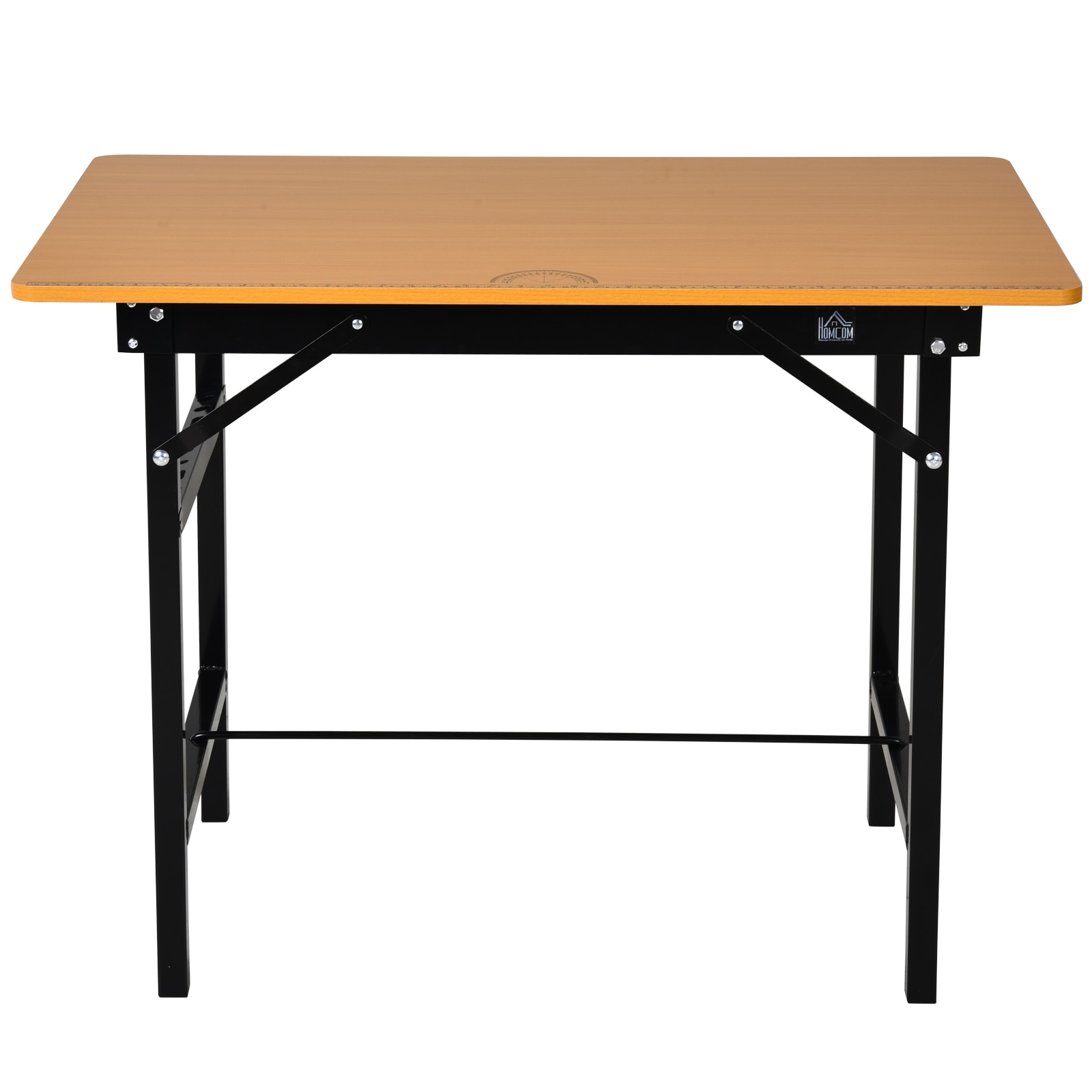 Masa de lucru pliabila Homcom, 100kg, Otel/MDF, 100x60x75.5cm, Negru ...