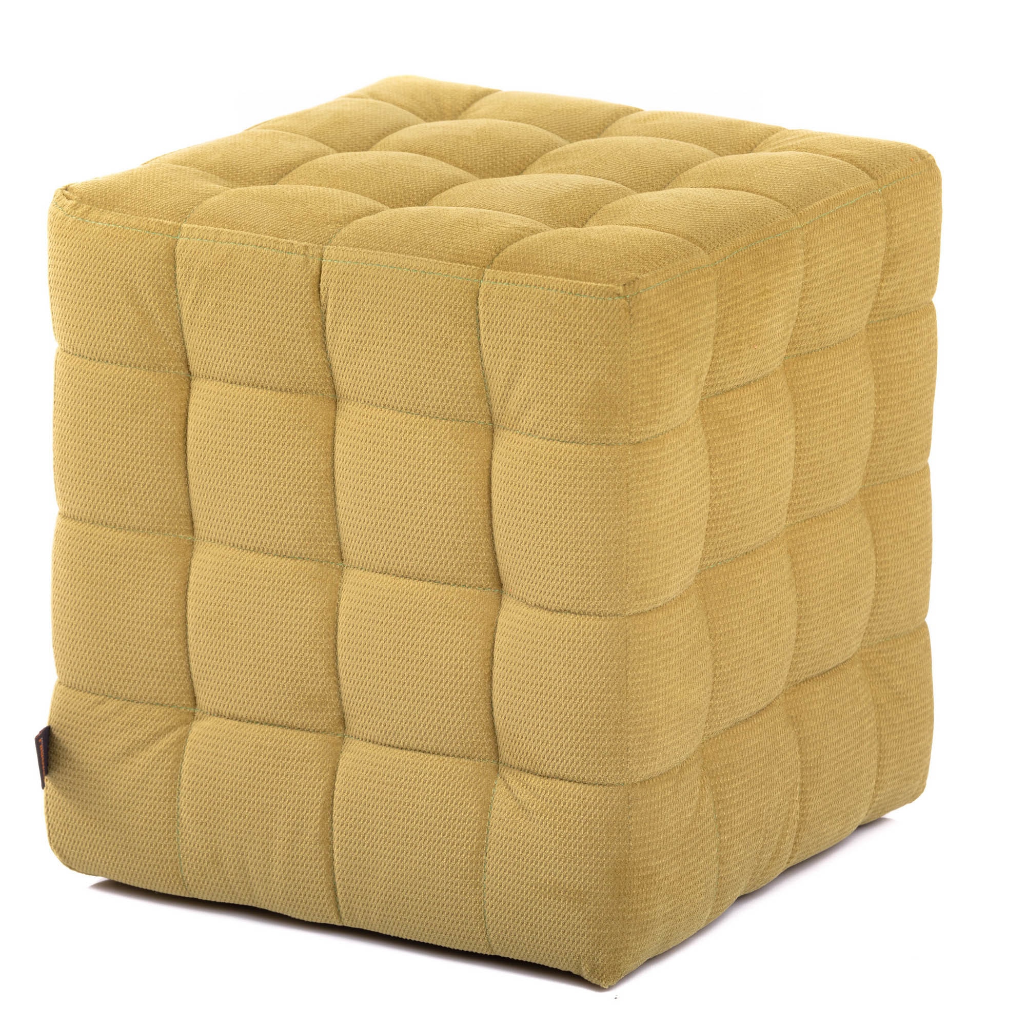 Taburet QMOBILI Bump Verde deschis, stofa, tip cub - eMAG.ro