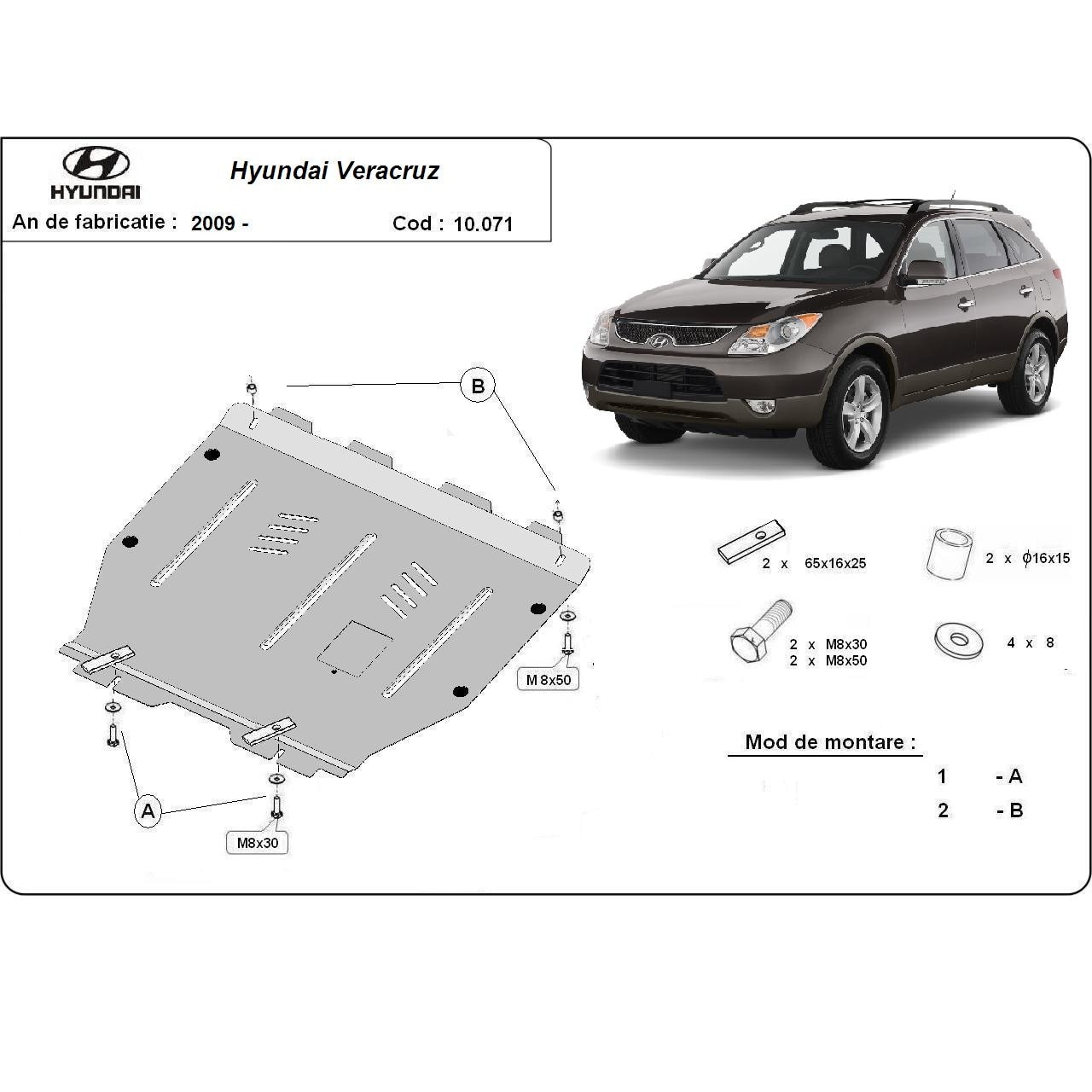 Кора двигател Hyundai Santa Fe 2006-2011/Hyundai 1x55/Hyundai Veracruz ...