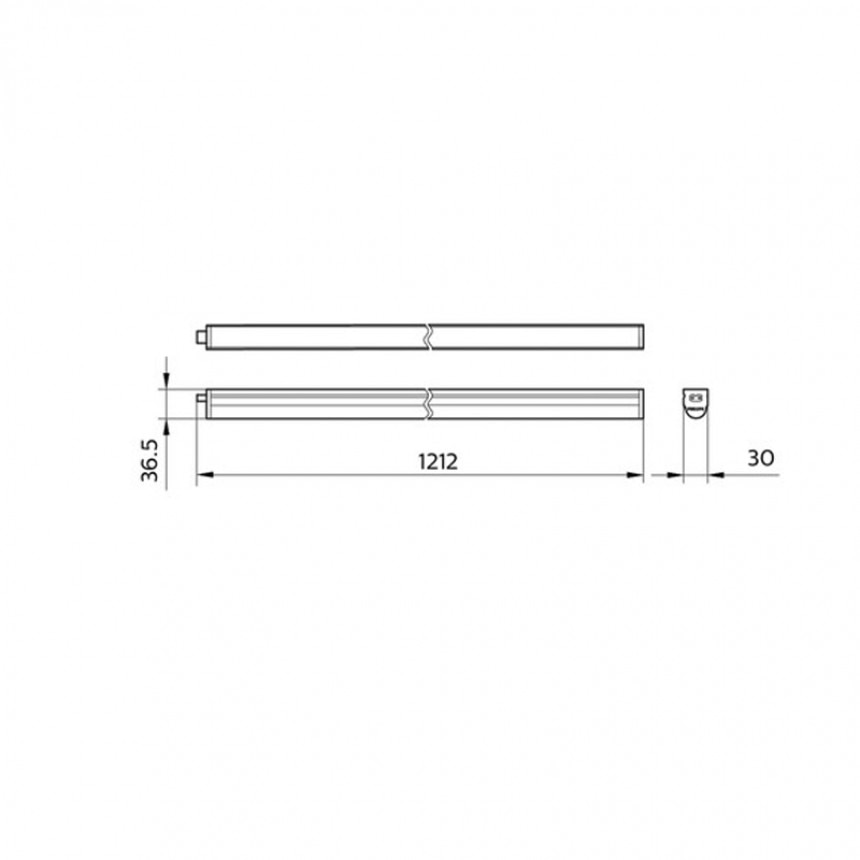 LED осветително тяло Philips Ledinaire BN013C, LED20S/840, 20W, L1200 ...