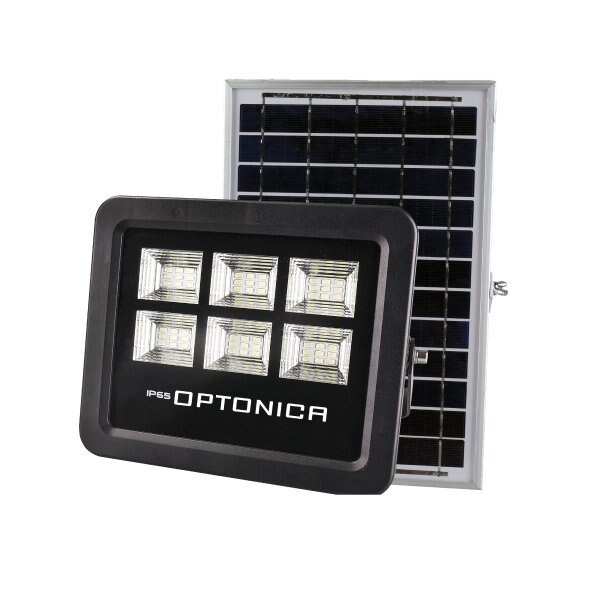 Proiector LED Solar Cu Incarcare Solara Si Acumulator, 150W, Optonica ...
