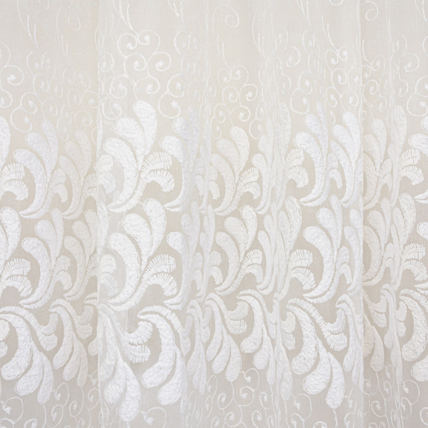 Perdea Hiko alba Shape 06 brodata, nesifonabila, 400x245cm, cu rejansa ...