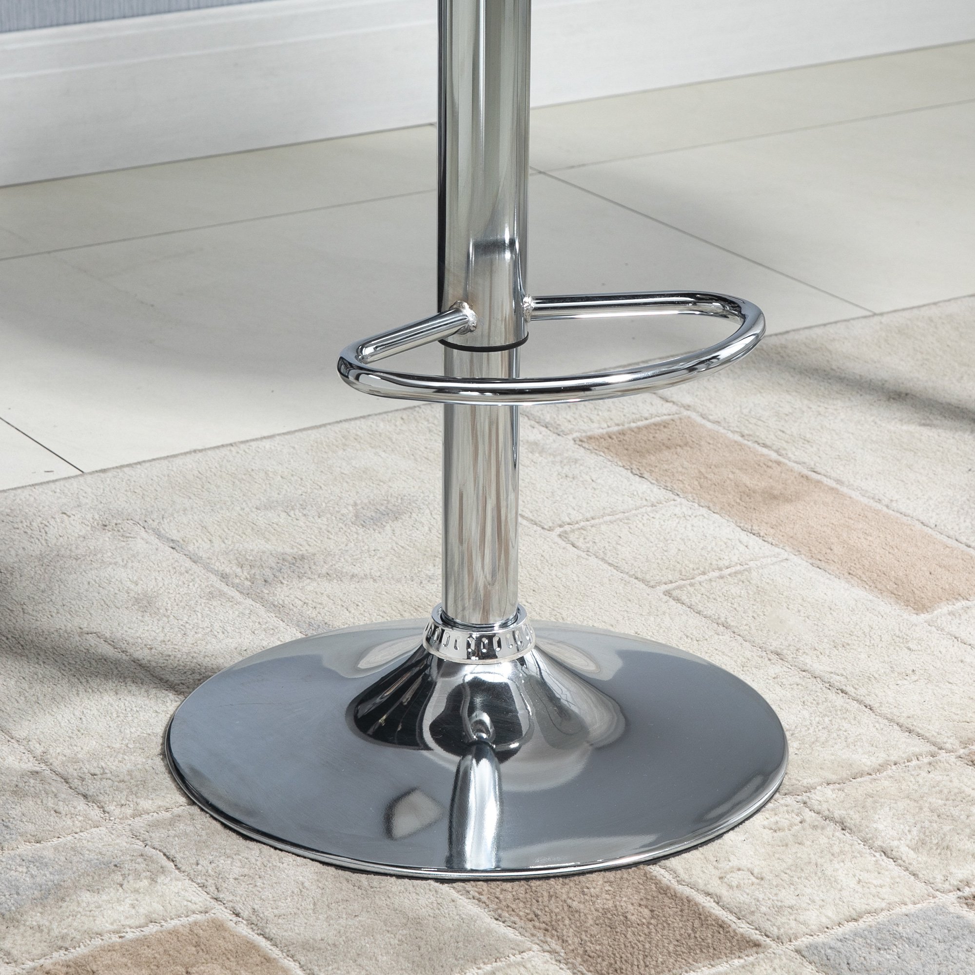 Set 2 scaune de bar Homcom, Pivotante, Inaltime ajustabila, Piele ...