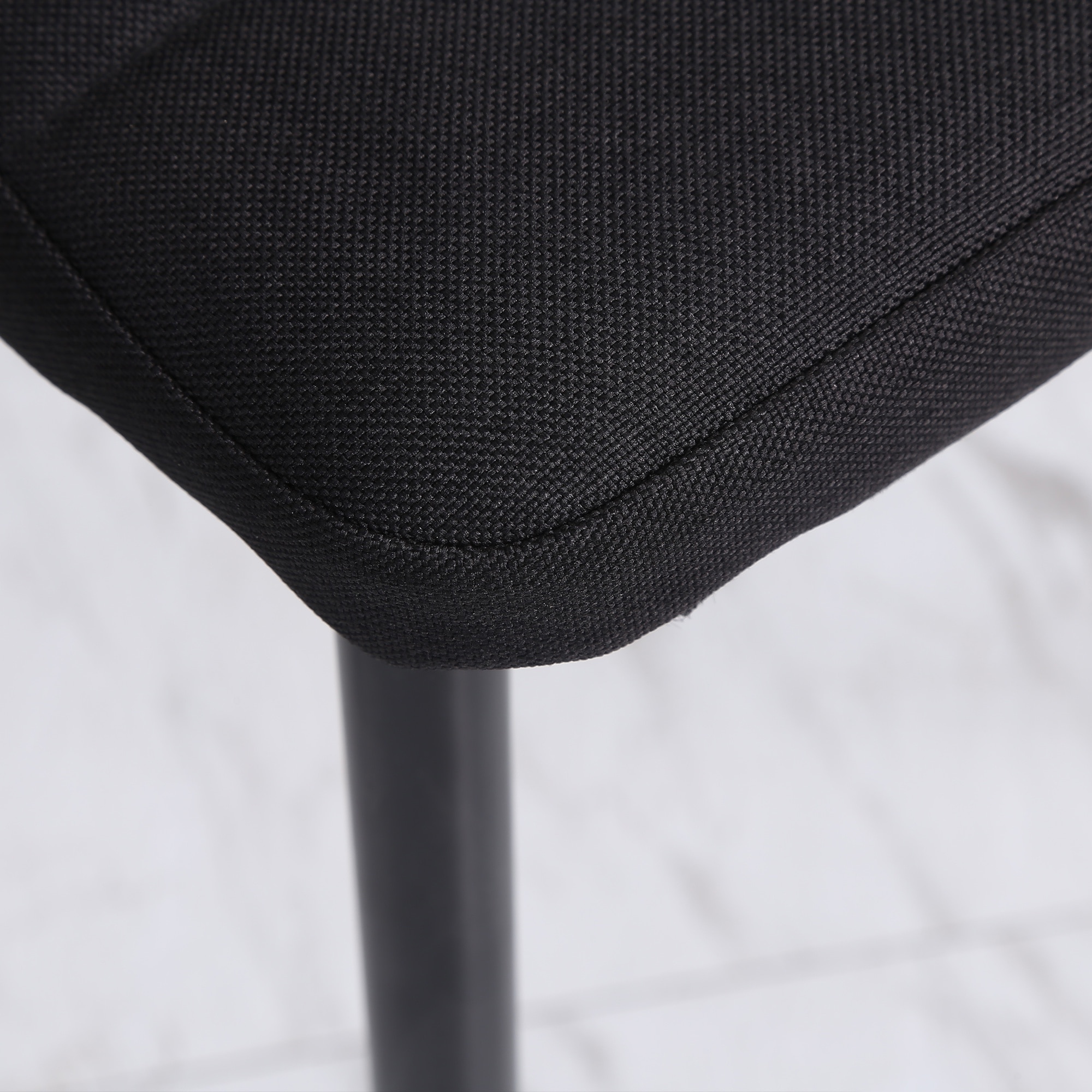 Set 4 scaune tapitate Homcom, Poliester/Metal, 41x50x97cm, Negru - eMAG.ro